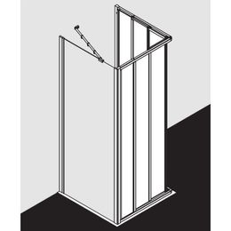 Kermi Ibiza 2000 Eckeinstieg ED3 I2ED3075181AK 75x185cm, ESG klar, 3-teilig Gleitt&uuml;ren