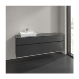 Villeroy & Boch Villeroy und Boch Collaro Waschtischunterschrank C078B0VR 160x54,8x50cm, Waschtisch links, LED-Beleuchtung 12W, graphite