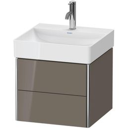 Duravit XSquare Waschtisch-Unterschrank XS416008989 48,4x39,7x46cm, 2 Schubk&auml;sten, Flannel Grey hochglanz