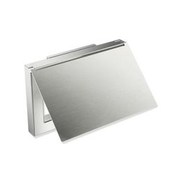HEWI System 900 Q WC-Papierhalter 900Q21.001XA geschliffen, aus Edelstahl, mit Deckel 140x90x23mm
