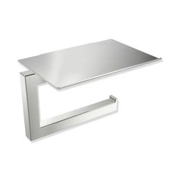 HEWI System 900 Q WC-Papierhalter 900Q21.002XA geschliffen, aus Edelstahl, mit Deckel 140x106x100mm