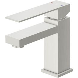 Steinberg Serie 160 Waschtischarmatur 1601000BN Ausladung 120mm, mit Ablaufgarnitur 1 1/4", Brushed Nickel
