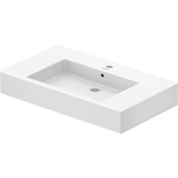 Duravit M&ouml;belwaschtisch Vero 85 x 49cm 0329850000 weiss, mit Hahnloch u. &Uuml;berlauf, f&uuml;r Metallkonsole