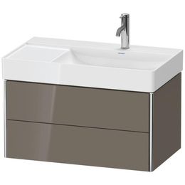 Duravit XSquare Waschtisch-Unterschrank XS416908989 78,4x39,7x46cm, 2 Schubk&auml;sten, Flannel Grey hochglanz
