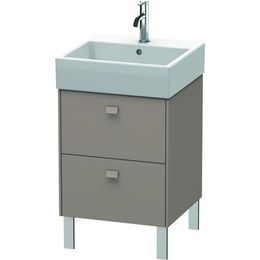 Duravit Brioso Waschtischunterbau BR443204343 484x459mm, Basalt Matt, 2 Ausz&uuml;ge