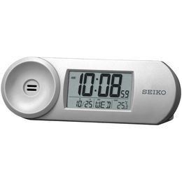 Quarzwecker Seiko, silber (silberfarben), Wecker, Wecker, Digitalwecker, Reisewecker, Schlafzimmer,Beleuchtung,Piepalarm