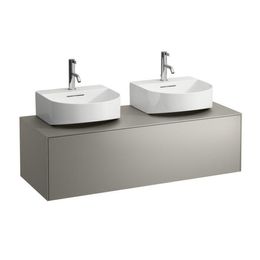 Laufen Sonar Schubladenelement/Sideboard H4054540340421 117,5x34x45,5cm, Ausschnitt links/rechts, Titan