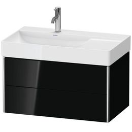 Duravit XSquare Waschtisch-Unterschrank XS416804040 78,4x39,7x46cm, 2 Schubk&auml;sten, schwarz hochglanz