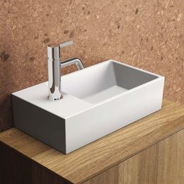 Ideal Standard Extra Handwaschbecken T3733V1 45x25x15cm, Hahnbank links, mit &Uuml;berlauf, 1 Hahnloch, seidenwei&szlig;