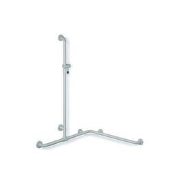 HEWI 801 Duschhandlauf 801.35.34097 762/762 x 1250 mm, lichtgrau, mit Brausehalterstange