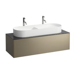 Laufen Sonar Schubladenelement/Sideboard H4054710341421 117,5x34x45,5cm, Ausschnitt Mitte, Doppelwaschtisch, Titan/Nero Marquina