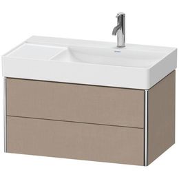 Duravit XSquare Waschtisch-Unterschrank XS416907575 78,4x39,7x46cm, 2 Schubk&auml;sten, Leinen