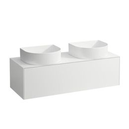 Laufen Sonar Schubladenelement/Sideboard H4054240341701 117,5x34x45,5cm, Ausschnitt links/rechts, Wei&szlig; matt