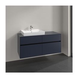 Villeroy & Boch Villeroy und Boch Collaro Waschtischunterschrank C082B0VQ 120x54,8x50cm, Waschtisch links, LED-Beleuchtung 8,8 W, marine blue