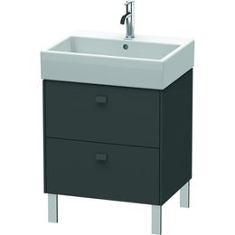 Duravit Brioso Waschtischunterbau BR443304949 584x459mm, Graphit Matt, 2 Ausz&uuml;ge