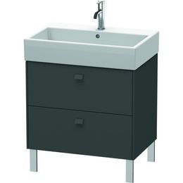 Duravit Brioso Waschtischunterbau BR443404949 684x459mm, Graphit Matt, 2 Ausz&uuml;ge