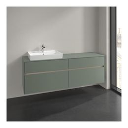 Villeroy & Boch Villeroy und Boch Collaro Waschtischunterschrank C022B0AF 160x54,8x50cm, Waschtisch links, LED-Beleuchtung 12W, soft green