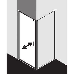 Kermi Pendelt&uuml;r Liga LI1WL090201AK 90x200cm, silber/mattglanz, Echtglas klar, links