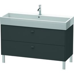 Duravit Brioso Waschtischunterbau BR443704949 1184x459mm, Graphit Matt, 2 Ausz&uuml;ge