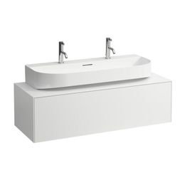 Laufen Sonar Schubladenelement/Sideboard H4054610341701 117,5x34x45,5cm, Ausschnitt Mitte, Aufsatzwaschtisch, Wei&szlig; matt