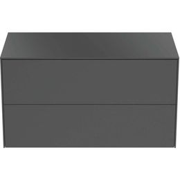 Ideal Standard Conca Waschtisch-Unterschrank T4323Y2 ohne Ausschnitt, 2 Ausz&uuml;ge, 100x50,5x55 cm, Anthrazit matt lackiert