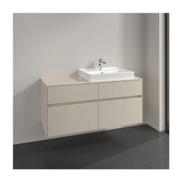 Villeroy & Boch Villeroy und Boch Collaro Waschtischunterschrank C083B0VN 120x54,8x50cm, Waschtisch rechts, LED-Beleuchtung 8,8 W, cashmere grey