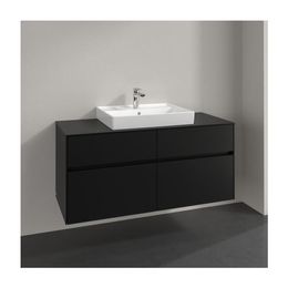 Villeroy & Boch Villeroy und Boch Collaro Waschtischunterschrank C08100VL 120x54,8x50cm, Waschtisch mittig, volcano black