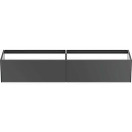 Ideal Standard Conca Waschtisch-Unterschrank T3987Y2 ohne Waschtisch-Platte, 2 Ausz&uuml;ge, 200x50,5x36 cm, Anthrazit matt lackiert