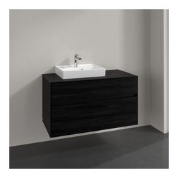 Villeroy & Boch Villeroy und Boch Collaro Waschtischunterschrank C017B0AB 100x54,8x50cm, Waschtisch links, LED-Beleuchtung 7,3 W, black oak