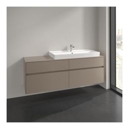 Villeroy & Boch Villeroy und Boch Collaro Waschtischunterschrank C030B0VM 160x54,8x50cm, Waschtisch rechts, LED-Beleuchtung 12W, taupe