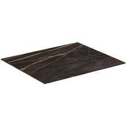 Ideal Standard Conca Keramik-Waschtisch-Platte T3969DG Ausladung 50,5cm, 60 x 50,5 x 0,6 cm, Mamor Noir Desir