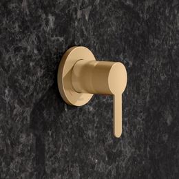 KEUCO IXMO Fertigmontageset 59551250301 Unterputz-Einhebelmischer, rund, messing geb&uuml;rstet