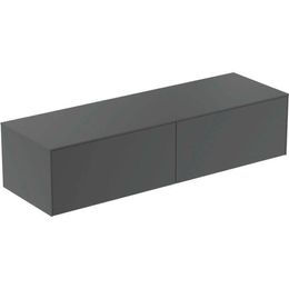 Ideal Standard Conca Waschtisch-Unterschrank T4315Y2 ohne Ausschnitt, 2 Ausz&uuml;ge, 160x50,5x37 cm, Anthrazit matt lackiert