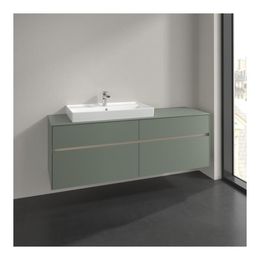Villeroy & Boch Villeroy und Boch Collaro Waschtischunterschrank C026B0AF 160x54,8x50cm, Waschtisch links, LED-Beleuchtung 12W, soft green