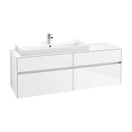 Villeroy & Boch Villeroy & Boch Collaro Waschtischunterschrank C02900DH 160x54,8x50cm, Waschtisch links, Glossy White