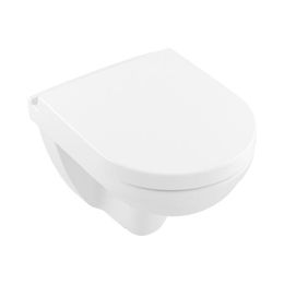 Villeroy & Boch Villeroy und Boch O.novo Wand-WC-Combi-Pack 5688HR01 36 x 49 cm, mit WC-Sitz, Direct Flush, weiß