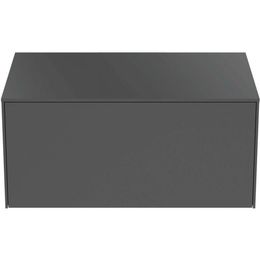 Ideal Standard Conca Waschtisch-Unterschrank T4312Y2 ohne Ausschnitt, 1 Auszug, 80x50,5x37 cm, Anthrazit matt lackiert