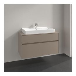 Villeroy & Boch Villeroy und Boch Collaro Waschtischunterschrank C020B0VM 100x54,8x50cm, Waschtisch mittig, LED-Beleuchtung 7,3 W, taupe