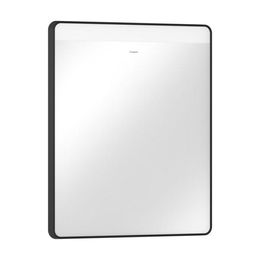 Hansgrohe Xarita Lite Q Spiegel 54957670 mit horizontaler LED-Beleuchtung, mattschwarz, B 600 x H 700 x T 30 mm, 6 W