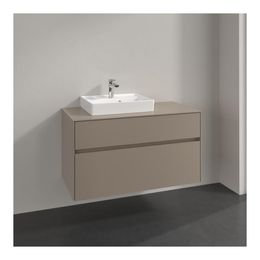 Villeroy & Boch Villeroy und Boch Collaro Waschtischunterschrank C017B0VM 100x54,8x50cm, Waschtisch links, LED-Beleuchtung 7,3 W, taupe
