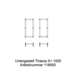 Hoesch Thasos Untergestell 118950 f&uuml;r 80x80, 90x75/80/90, 100x80/90/100cm