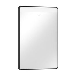 Hansgrohe Xarita Lite Q Spiegel 54956670 mit horizontaler LED-Beleuchtung, mattschwarz, B 500 x H 700 x T 30 mm, 5 W