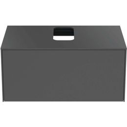 Ideal Standard Conca Waschtisch-Unterschrank T3929Y2 mit Ausschnitt, 1 Auszug, 80x50,5x37 cm, mittig, Anthrazit matt lackiert