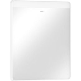 Hansgrohe Xarita Lite Q Spiegel 54957700 mit horizontaler LED-Beleuchtung, mattwei&szlig;, B 600 x H 700 x T 30 mm, 6 W
