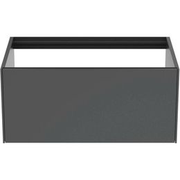 Ideal Standard Conca Waschtisch-Unterschrank T3985Y2 ohne Waschtisch-Platte, 1 Auszug, 80x50,5x36 cm, Anthrazit matt lackiert
