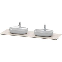 Duravit Luv Waschtisch-Konsole LU9467B2525 178,3x59,5cm, Sand Struktur, aus Quarzstein, 2 Ausschnitte
