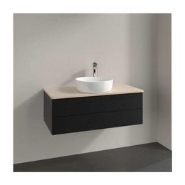 Villeroy & Boch Villeroy und Boch Antao Waschtisch-Unterschrank L20113PD 100x36x50cm, Waschbeckenplattenfarbe botticino, black matt lacquer