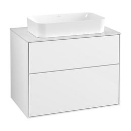 Villeroy & Boch Villeroy und Boch Finion Waschtischunterschrank F63100GF 80x60,3x50,1mm, Glass White Matt, Glossy white lacquer