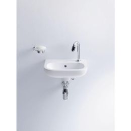 Duravit D-Code Handwaschbecken 0705360008 36 x 27 cm, mit &Uuml;berlauf, Hahnloch rechts, Wei&szlig; Hochglanz