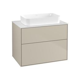Villeroy & Boch Villeroy und Boch Finion Waschtischunterschrank G63100HH 80x60,3x50,1mm, Wandbeleuchtung, Glass White Matt, Sand Matt Lacquer